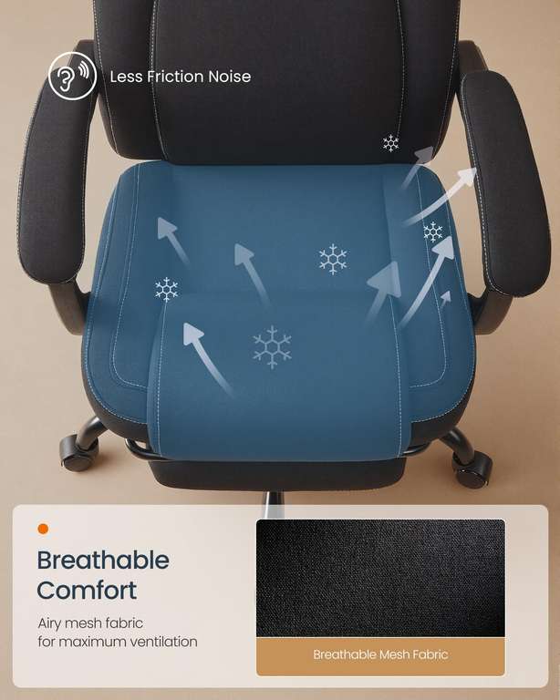 SONGMICS HOME Gaming Chair, Ergonomic Computer Chair with Footrest £76. ...