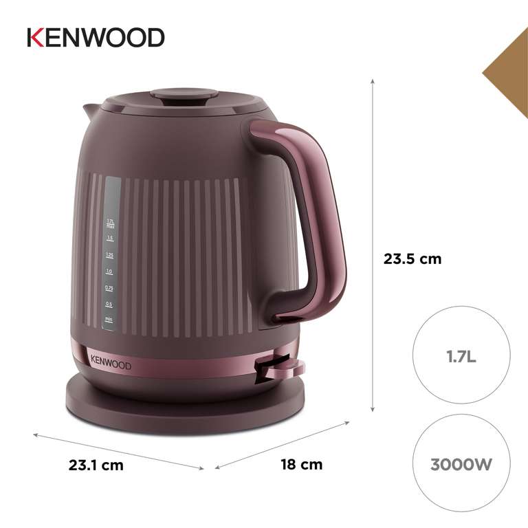 Kenwood Dusk Electric Kettle 1.7L – 360° Base, Boil-Dry Safe at Amazon