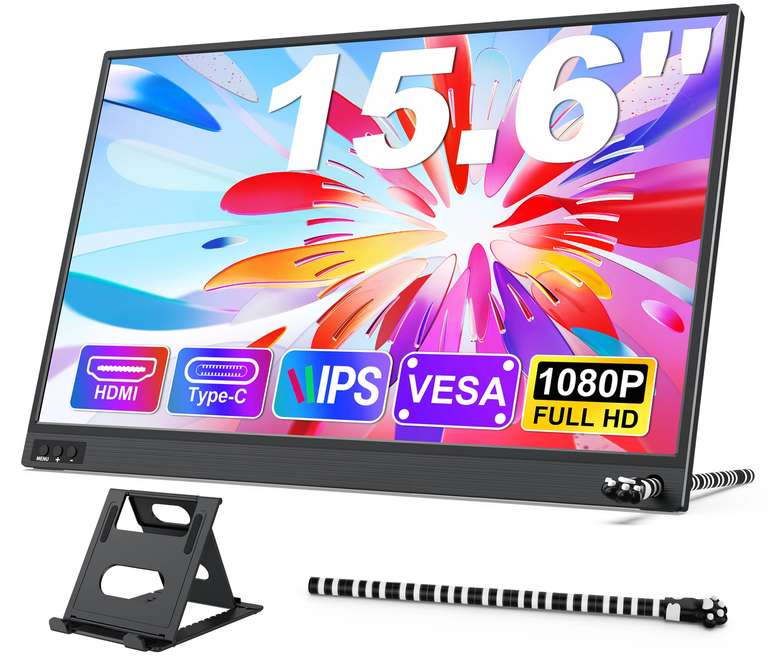 Amoudo 15.6 Portable Monitor 1920x1080 IPS – £38.25 at ANNEITA LIMITED ...