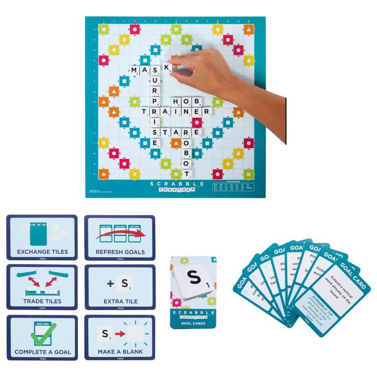 Mattel Games Scrabble Board Game, Family Word Game with Two Ways to ...