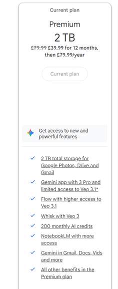 Google One 2TB Plan: Free Gemini 3 Pro Access for £7.99 at Google One ...