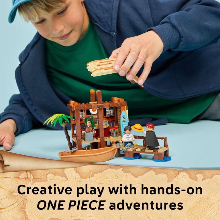 LEGO ONE PIECE Windmill Village Hut Toy with Luffy, Shanks & Makino ...