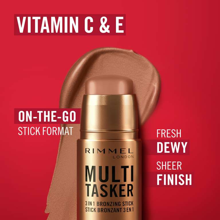 Rimmel Multi Tasker 3-in-1 Bronzing Stick, 003 Tan, £6.51 at Amazon ...