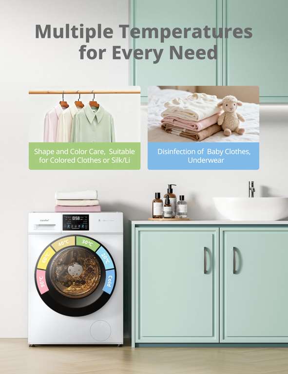 COMFEE' Freestanding Washing Machine 10KG Load, £269.99 at Amazon ...
