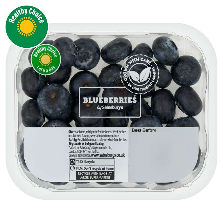 Blueberries 150g at Sainsbury's £1.80 – Nectar Card Deal | hotukdeals