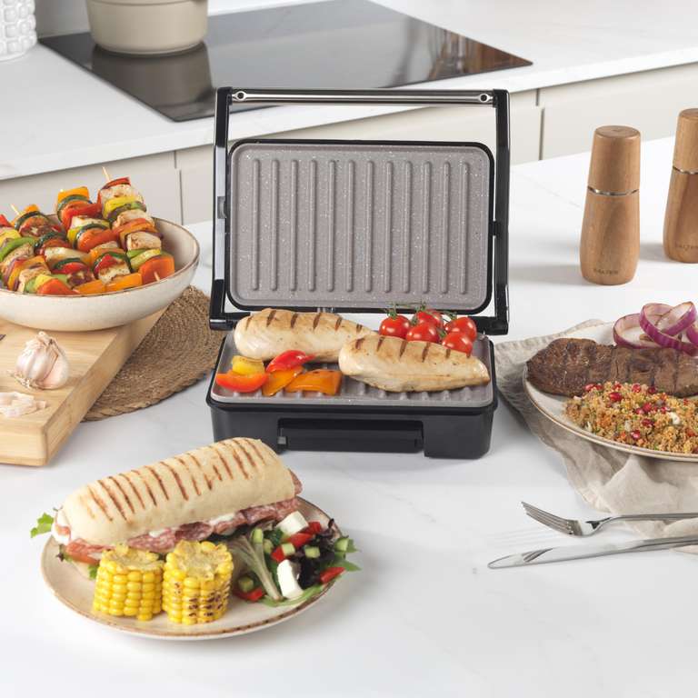 Salter Marblestone Electric Grill – 750W Health Grill, Non-Stick Plate ...