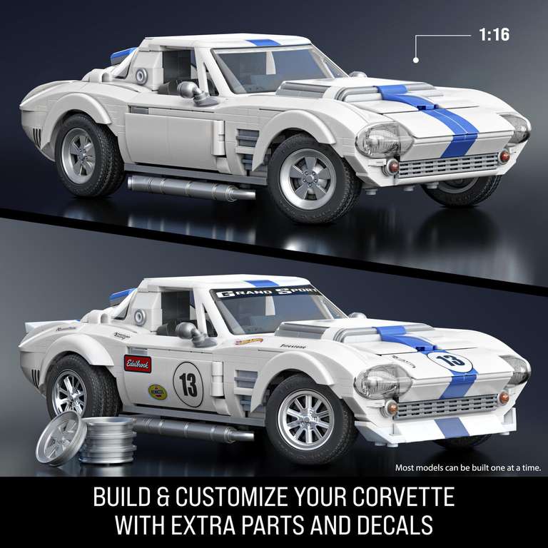 Mattel Brick Shop Hot Wheels Elite Corvette Grand Sport 918 Pieces £32. ...