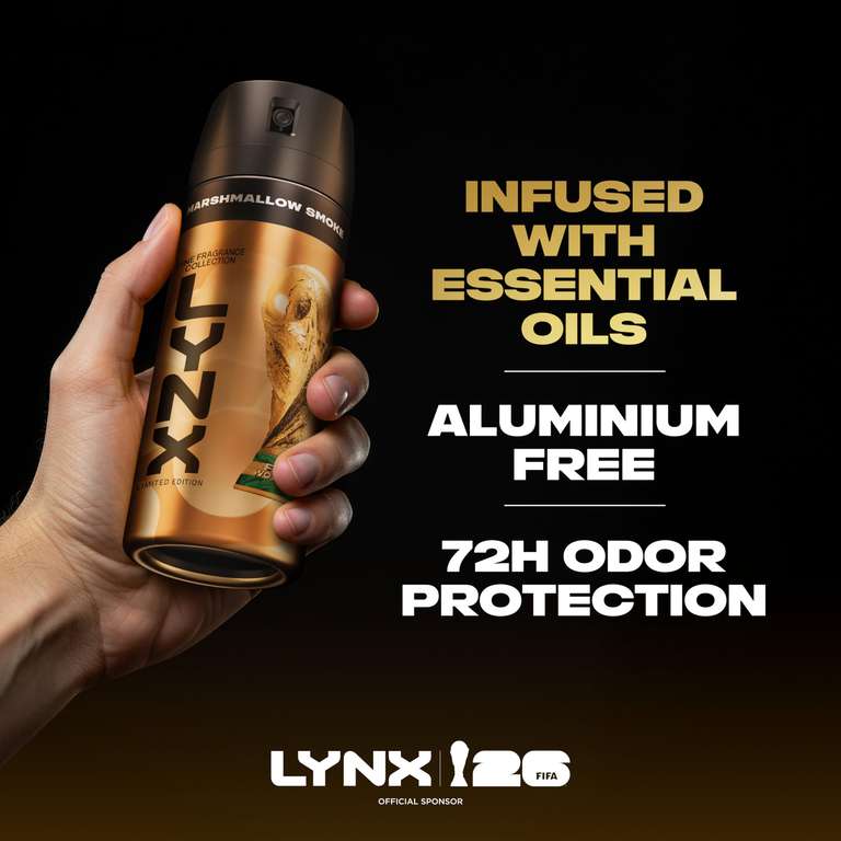 Lynx Marshmallow Smoke Premium Body Spray 3 for £10 at Amazon - rare ...