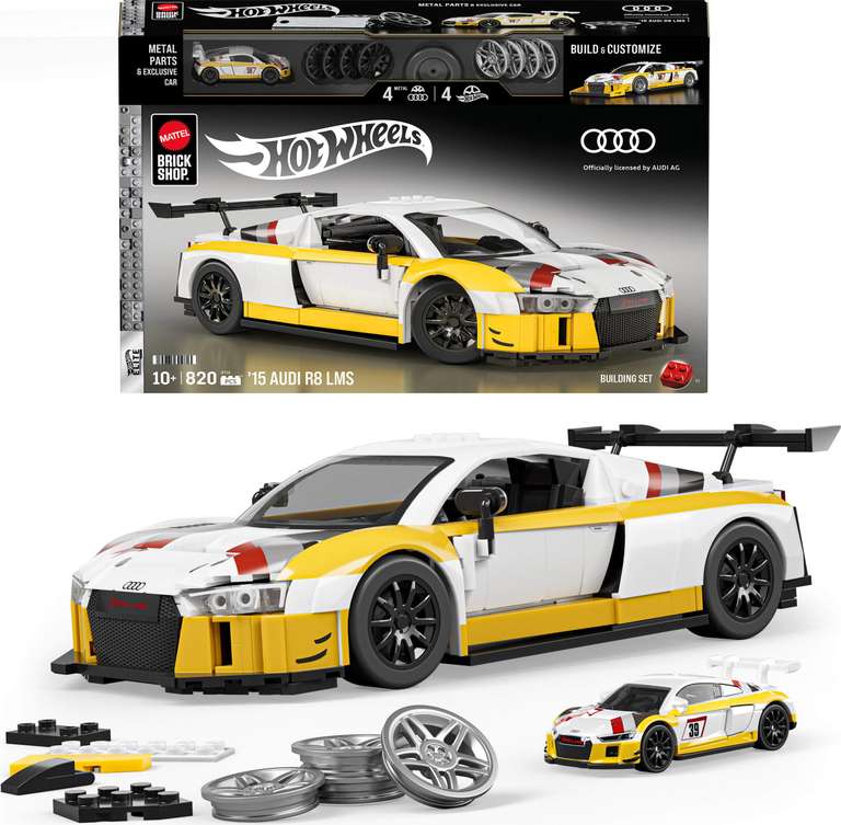 Mattel Brick Shop Hot Wheels Elite ’15 Audi R8 LMS Building Set – £32. ...