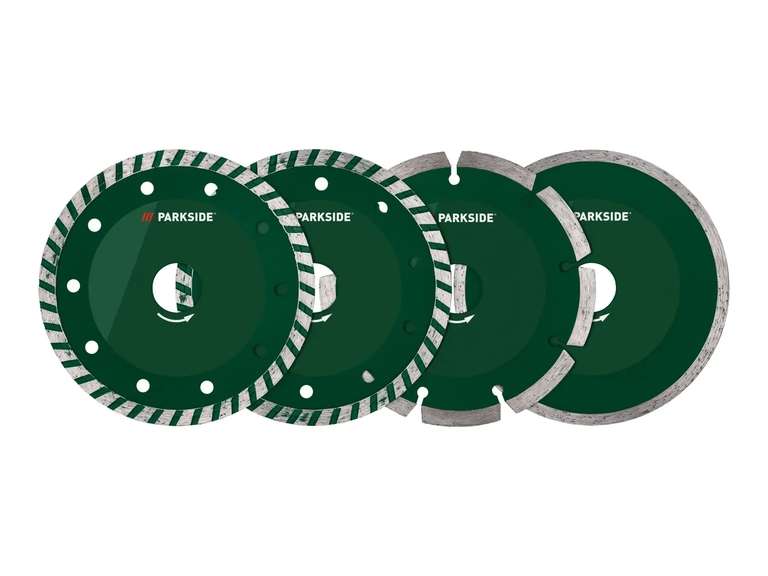 Parkside Diamond Cutting Disc Set - 4 Pack, £3.99 at Lidl | hotukdeals