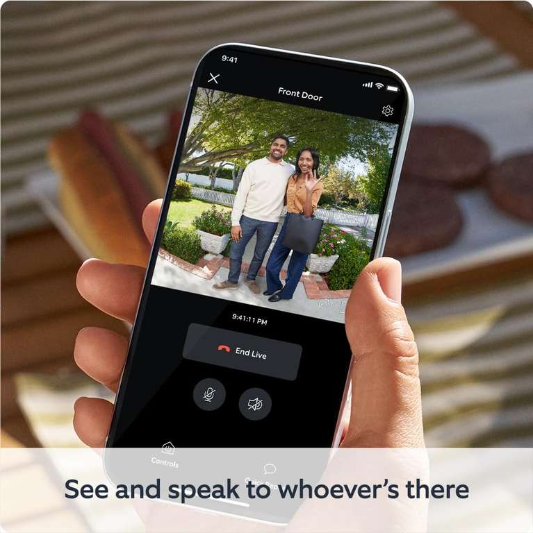 Ring Battery Video Doorbell Venetian Bronze + Ring Indoor Camera Black ...