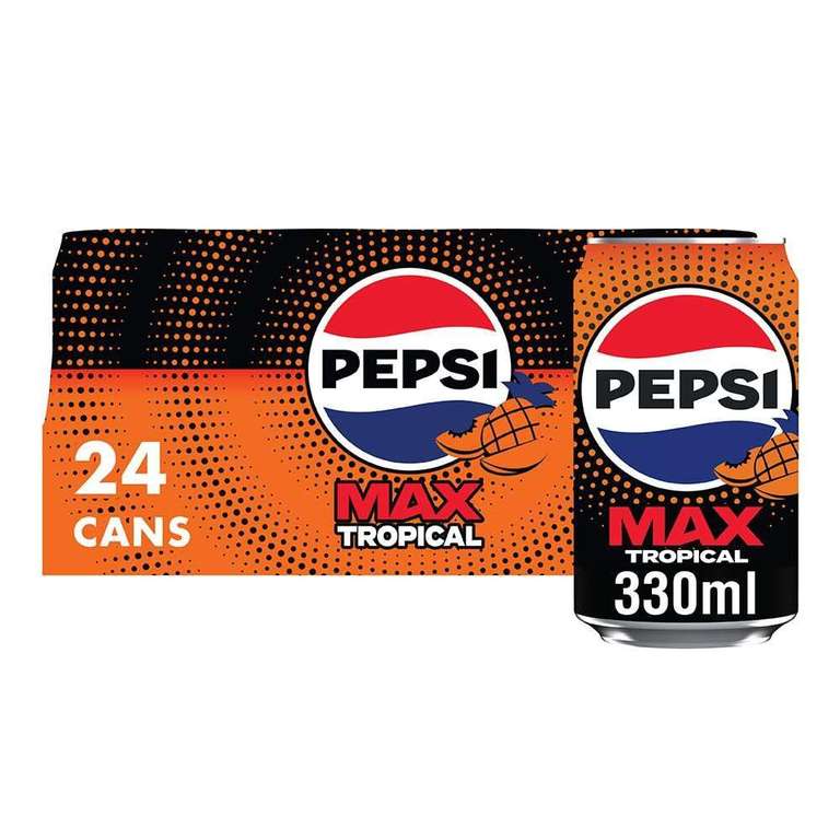 Pepsi Max Tropical 330ml Cans Pack 24 at Amazon – £7.12 S&S | hotukdeals
