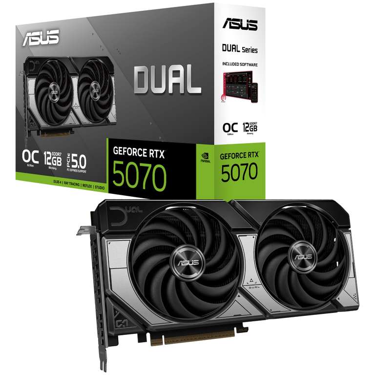Asus GeForce RTX 5070 Dual OC 12GB GDDR7 PCI-Express Graphics Card w ...