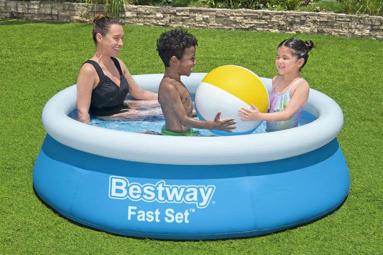 Bestway 6ft x 20in Blue Round Fast Set Inflatable Above Ground Pool ...