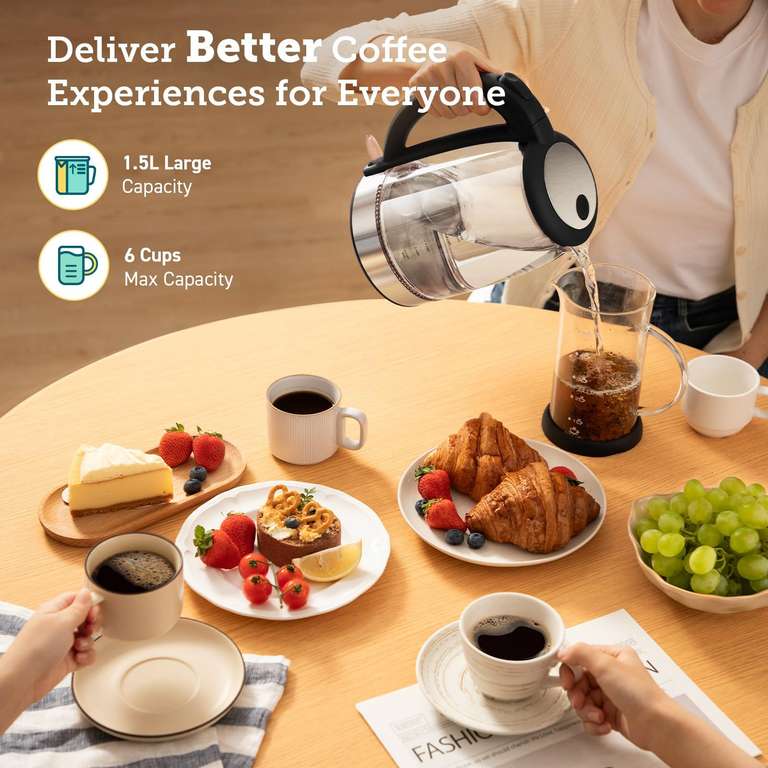 Cosori Kettle, 3000W, Food-Grade Stainless Steel Filter & Inner Lid ...