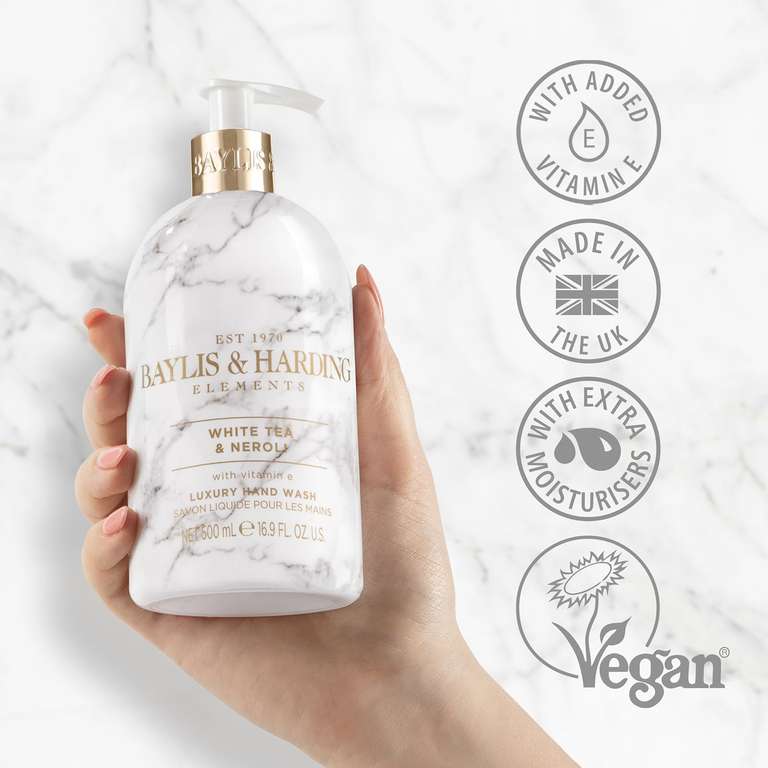Baylis & Harding Elements White Tea & Neroli Hand Wash, 3 x 500ml - £3. ...