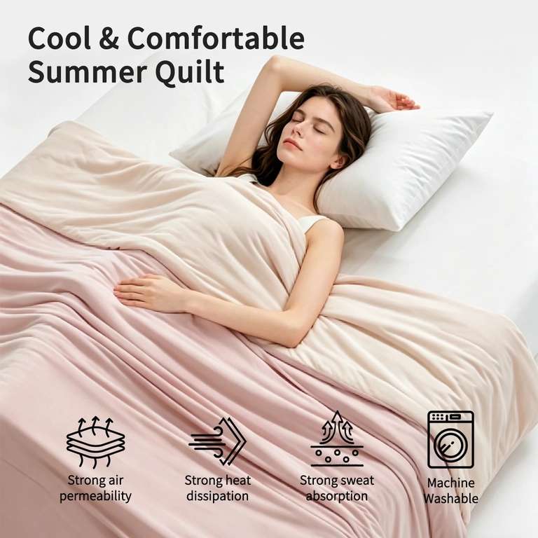 Lebonsoir Cooling Summer Quilt (Pink / 150x200cm) £26.99 at Joybuy ...