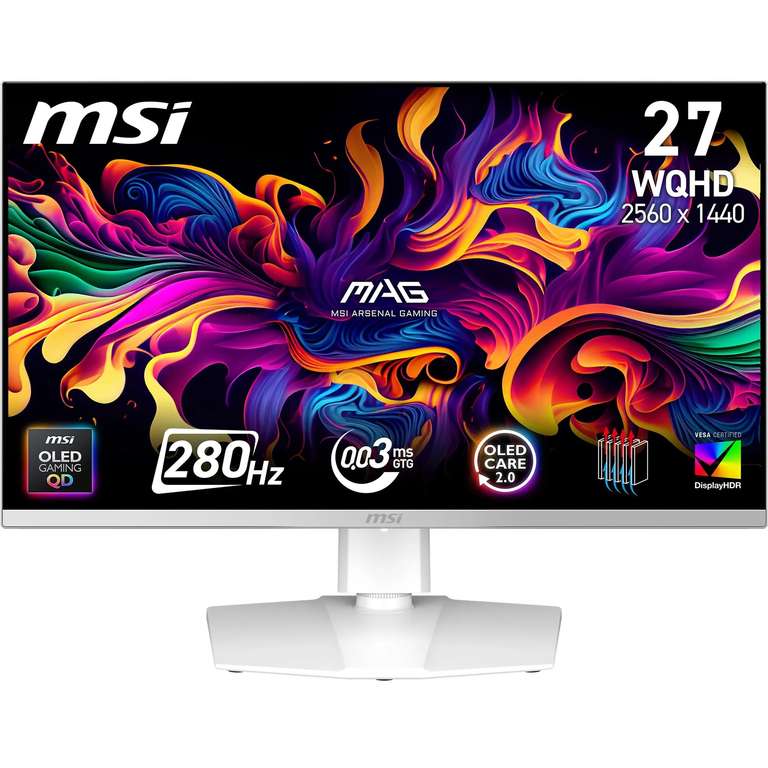MSI MAG 272QPW QD-OLED X28 27-Inch WQHD Gaming Monitor £359.10 Bei ...