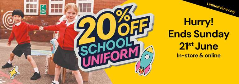 20% off School Uniforms – Mens, Womens, Kids at George | hotukdeals
