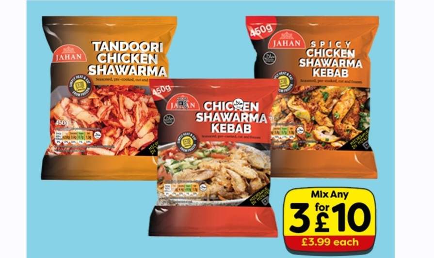 Jahan Tandoori Chicken Shawarma Packs - 3 x 450g for £10 at FarmFoods ...