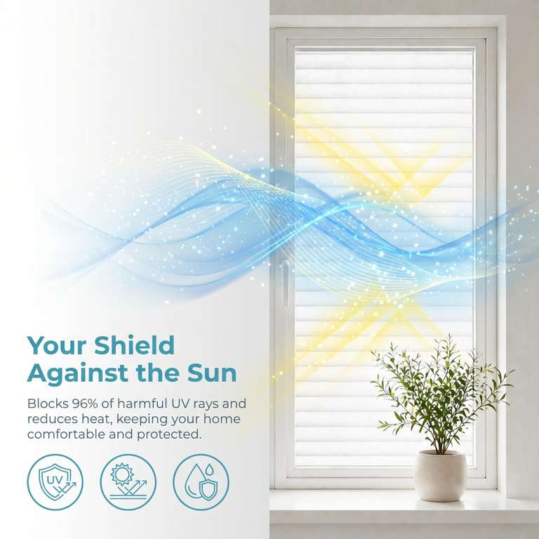 Frosted Blinds Privacy Window Sticker for Glass – 44.5 x 200cm, Static ...