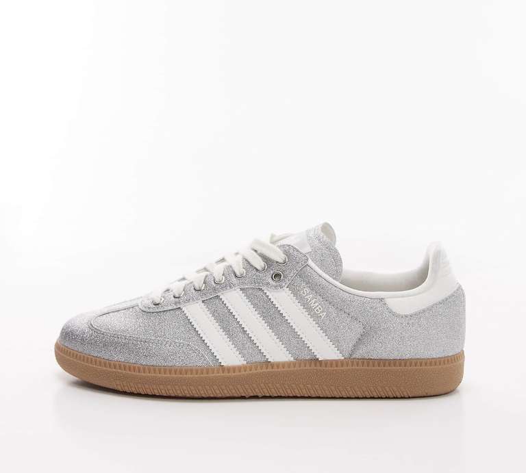 adidas Originals Disco Samba OG Women's Trainers in Silver Glitter - £ ...