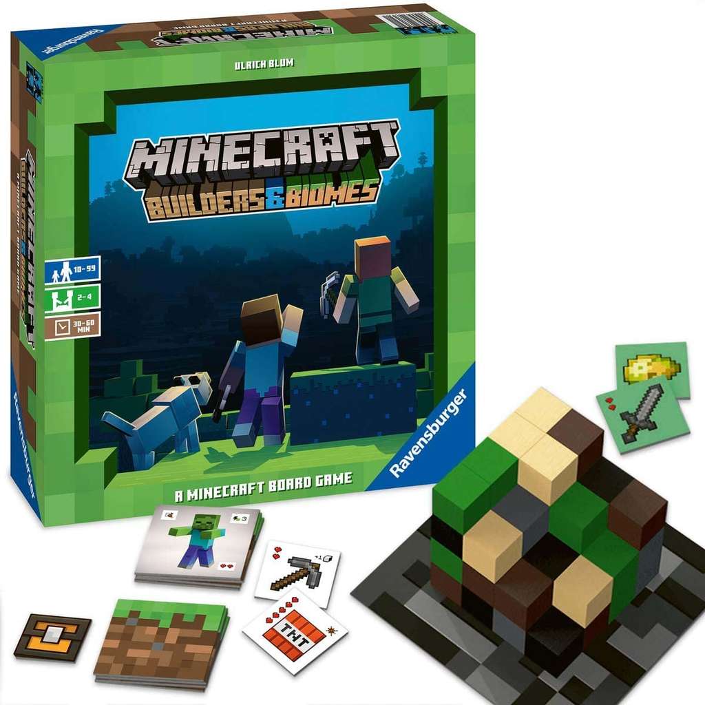 Ravensburger Minecraft Builders & Biomes Strategy Board Game, 2 to 4 ...