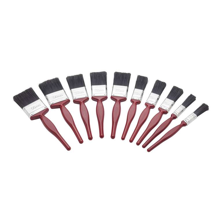 10 pc Mixed Sizes Paint Brush Set - Ideal for Any Project at Amazon £4. ...