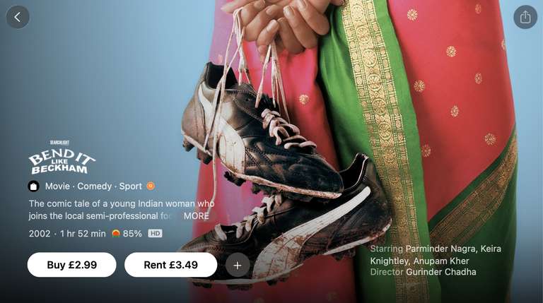 Bend It Like Beckham (2002) – Film To Buy Apple Store £2.99 at Apple ...