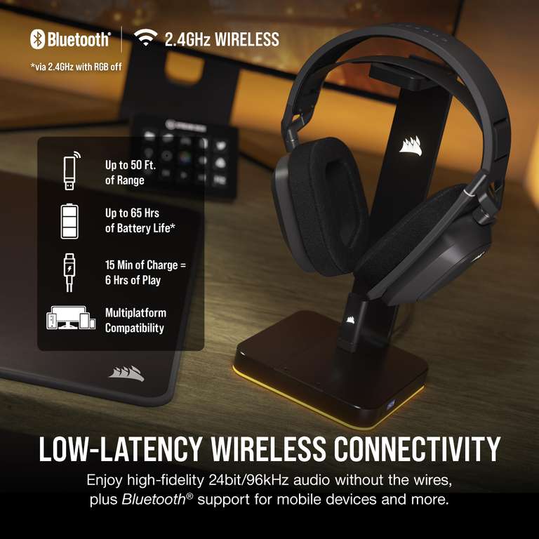 Corsair HS80 MAX WIRELESS Multiplatform Gaming Headset – £104.95 at ...