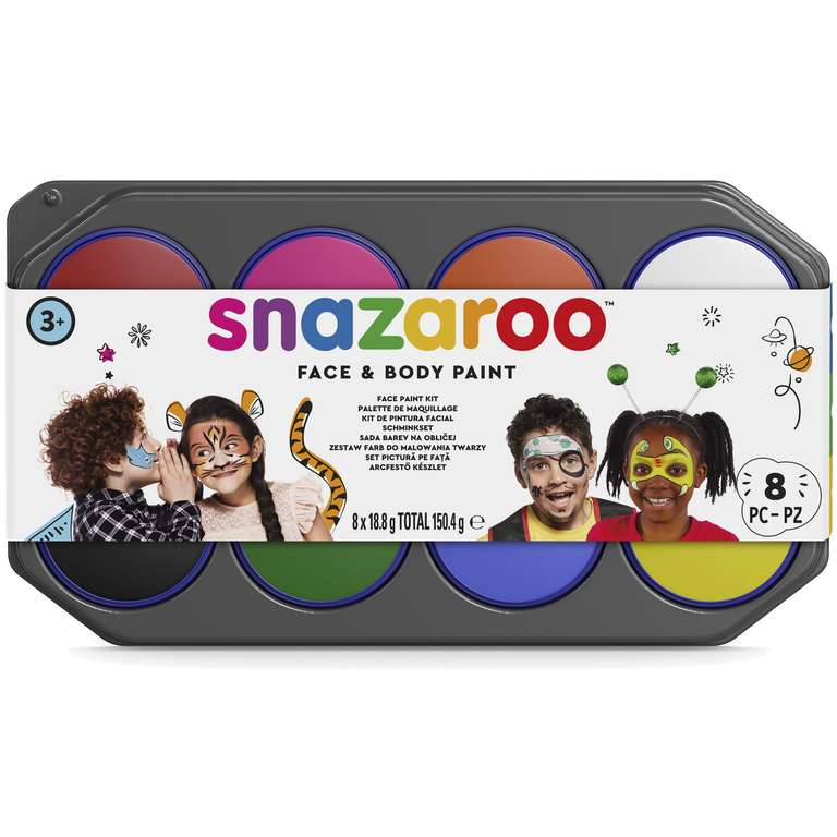 Snazaroo Face Paint Palette 8 Colours, 18 ml - £16.32 at Amazon ...