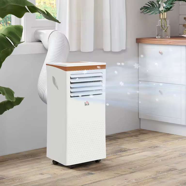 HOMCOM 10,000 BTU Portable AC – 4 Modes, LED, Timer at AliExpress