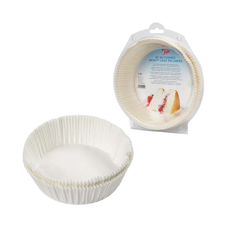 Tala Siliconised Cake Tin Liners, Non-Stick Paper Liners 18cm / 7 Inch ...