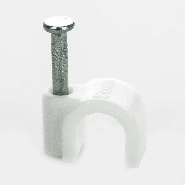 BG Electrical Round Cable Clips, Pack of 50, White, 6 mm | Hotukdeals