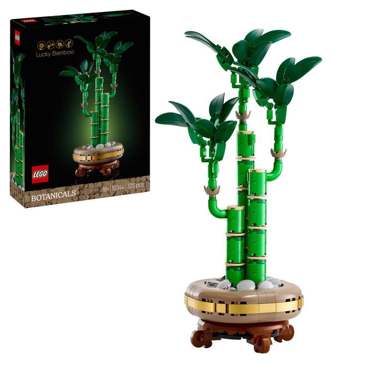 LEGO Botanicals Lucky Bamboo Artificial Plant for Indoor Display 10344 ...