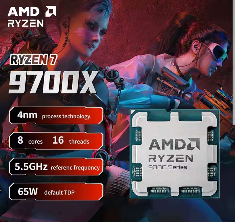 Ryzen 7 9700X 3.8GHz 8C/16T 32MB L3 £212.39 at UK Tech Authorized Store ...