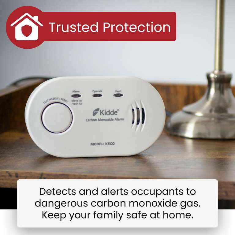 Kidde 5CO Carbon Monoxide Alarm with AA Batteries – £11.99 at Safelincs ...