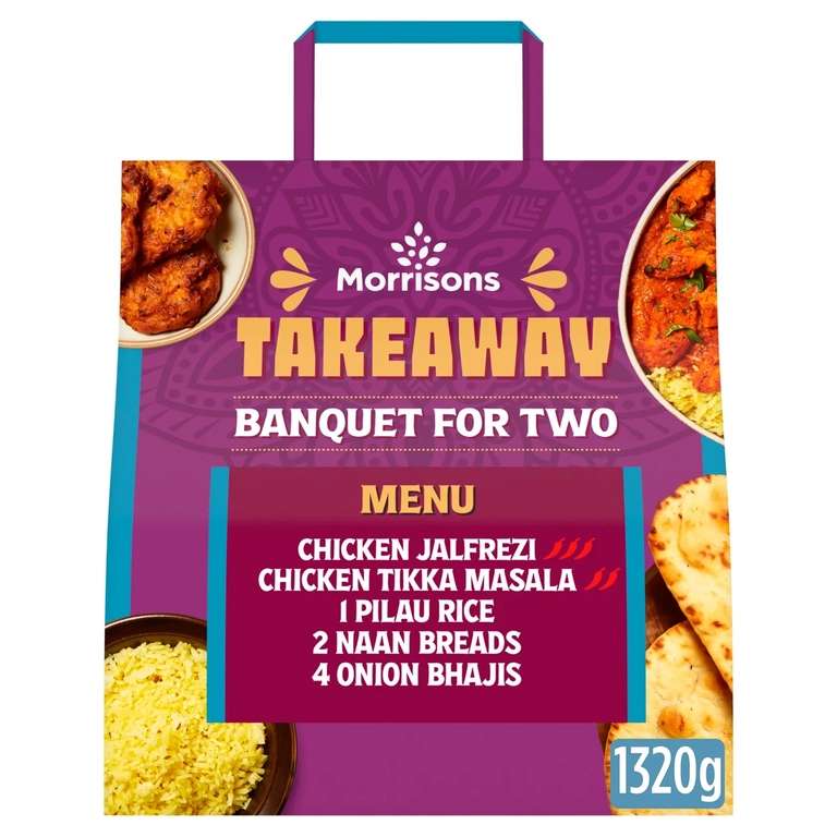 Morrisons Indian Takeaway Meal Bag for 2 – £5.50 at Morrisons | hotukdeals