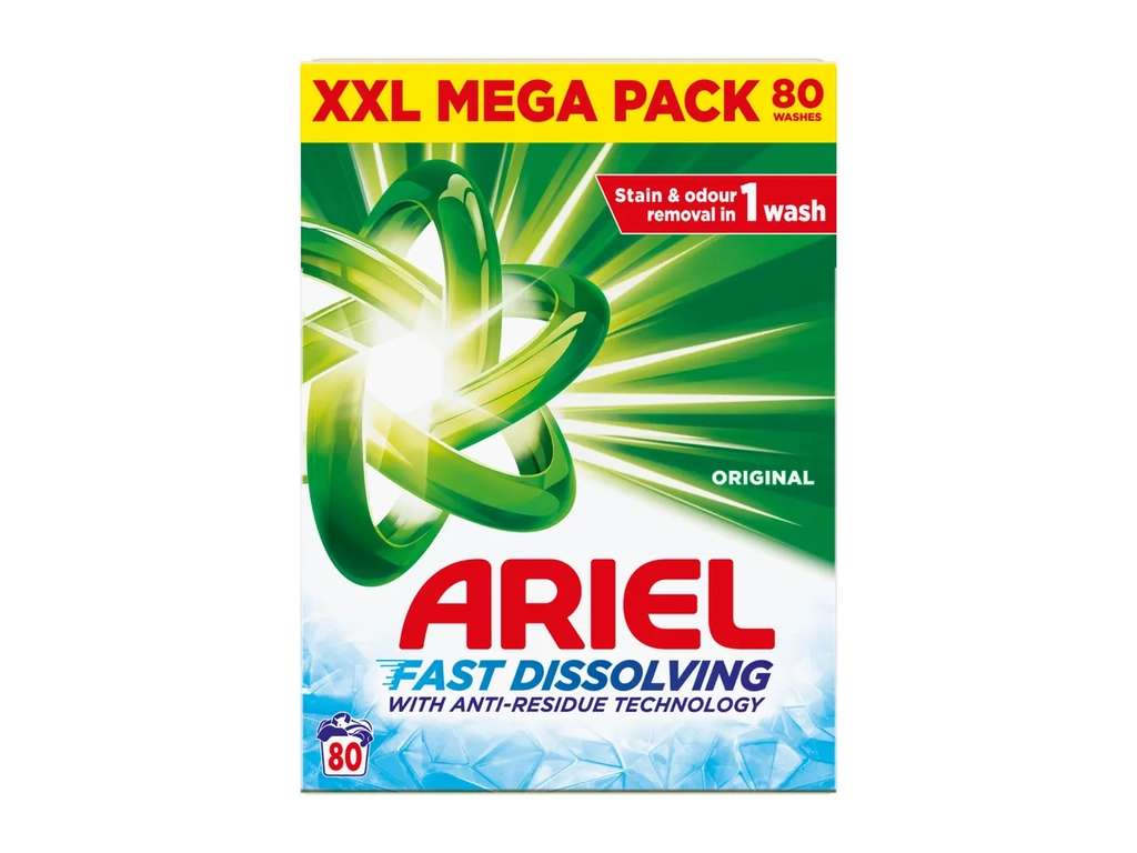 Ariel Washing Powder 80 Wash Pack - Now £13.99 at Lidl | hotukdeals