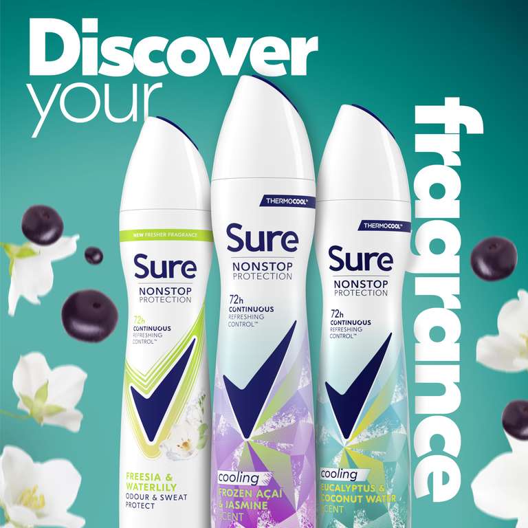 Sure Women Nonstop Protection Frozen Açaí & Jasmine Anti-Perspirant ...