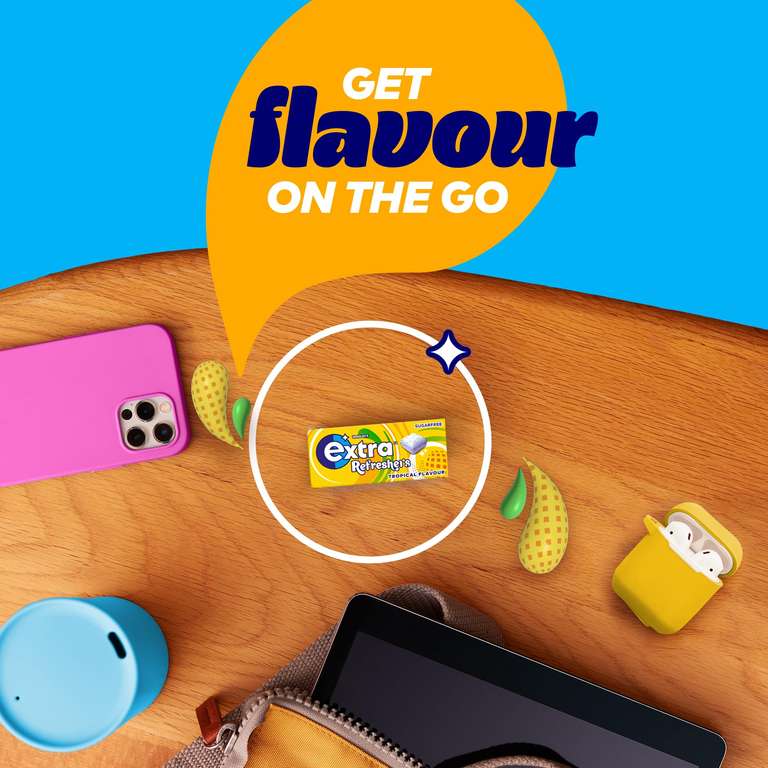 Wrigley's Extra Tropical Refreshers Sugar Free Gum 16 Packs £8.96 at ...