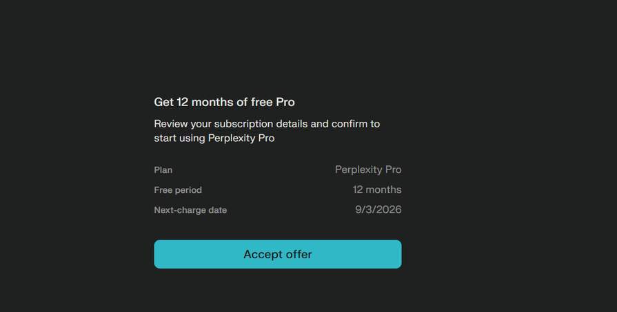 12 Months Free Perplexity AI Pro Subscription via PayPal at Perplexity ...
