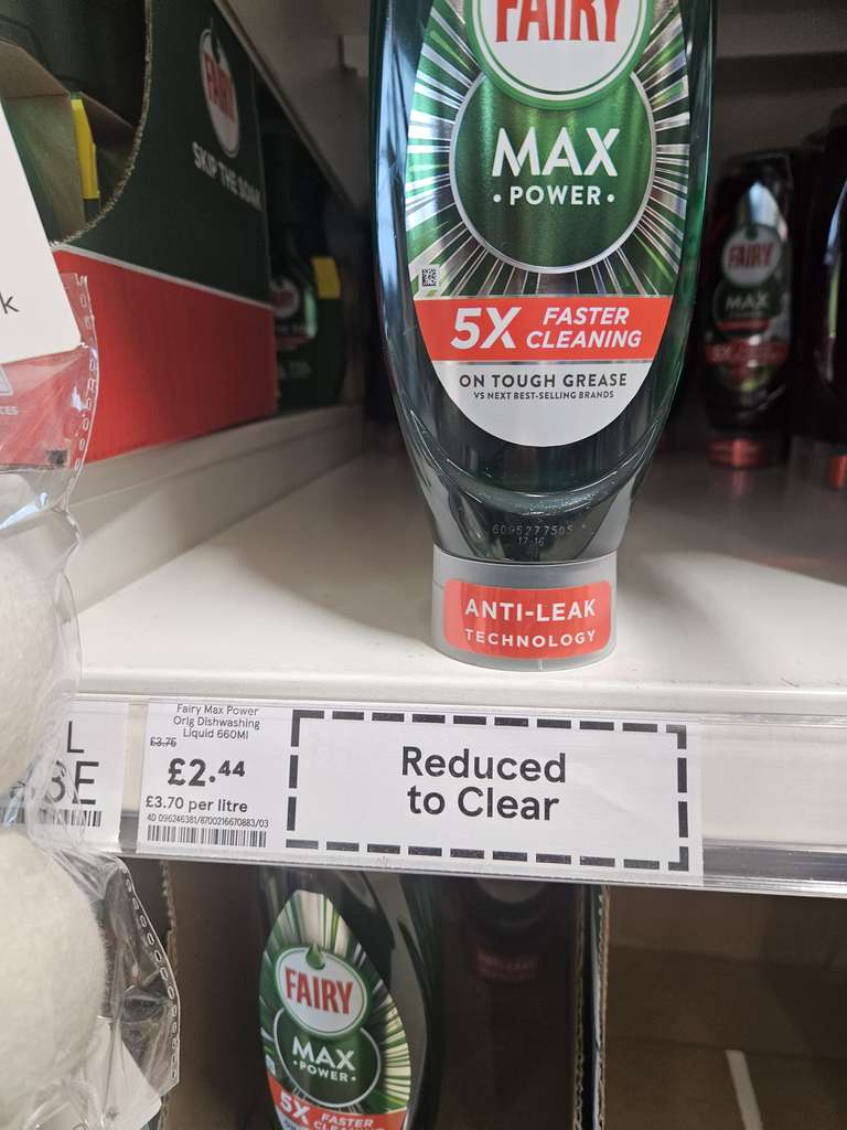 Fairy washing up liquid Tesco Llansamlet 2.44 - hotukdeals