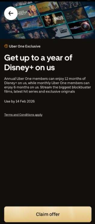 Free 12m Disney+ with Annual Uber One Membership at Uber for £49.99 ...