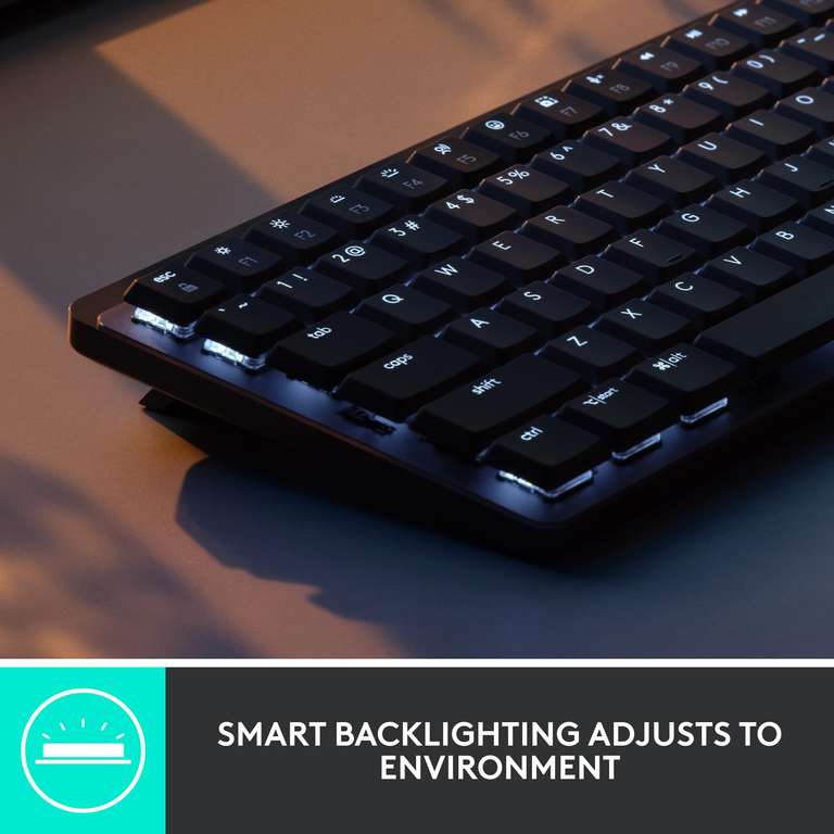 Logitech MX Mechanical Mini Wireless Illuminated Keyboard UK QWERTY – £ ...