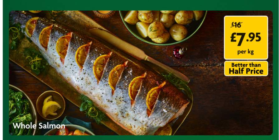 Whole Fresh Salmon £7.95/kg - 20% Off Fridays at Morrisons | hotukdeals