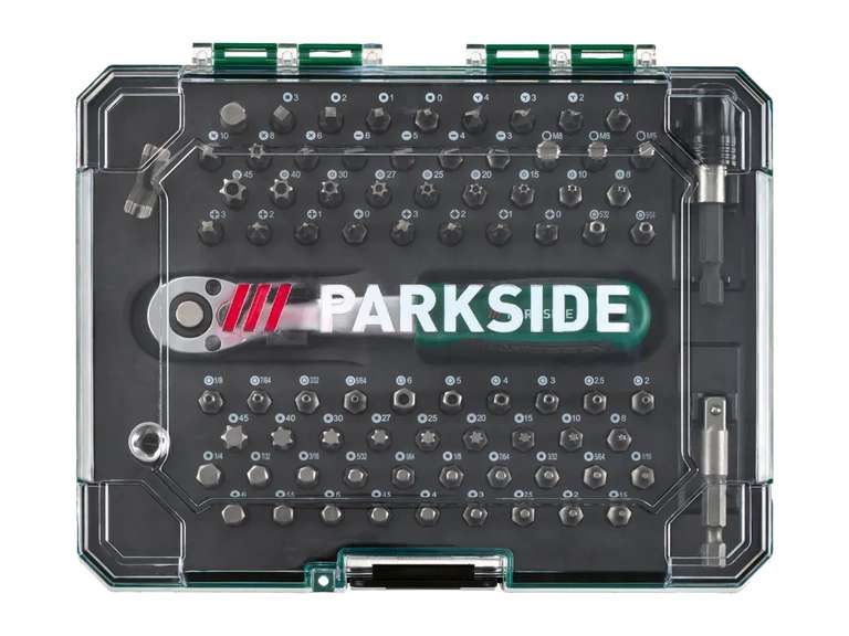 Parkside Ratchet & Bit Set - 81 Pieces for £9.99 at Lidl | hotukdeals