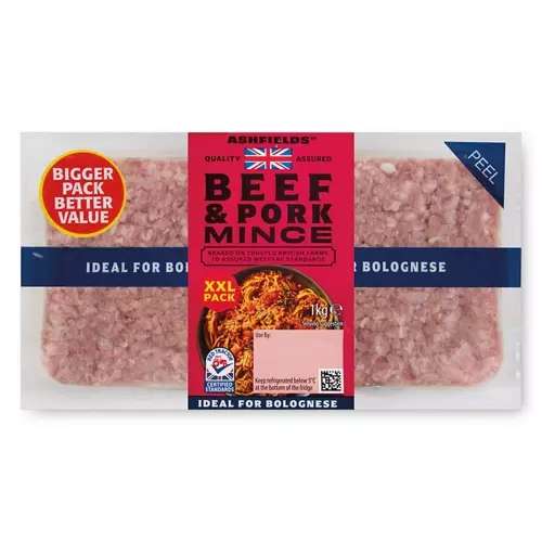 Ashfields Beef & Pork Mince XXL 1Kg – Aldi £5.69, trusted British meat ...