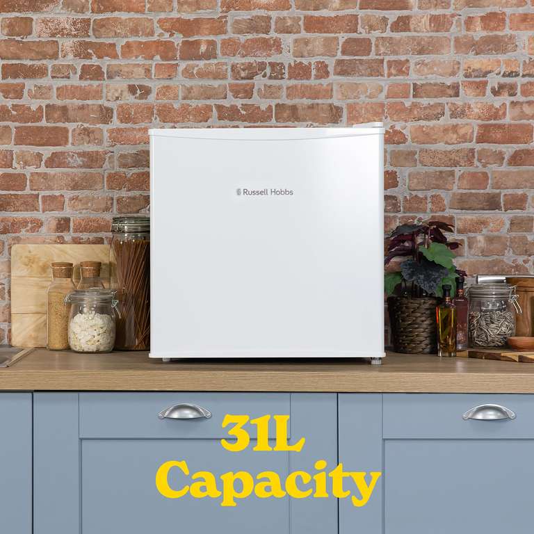 Russell Hobbs Mini Freezer 31 Litre Capacity White Freestanding Table ...