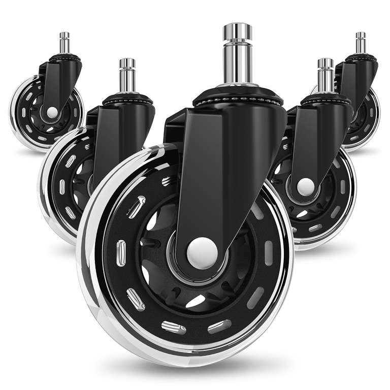 COSYLAND Office Chair Wheels Replacement For All Floors - 10x22mm Set ...